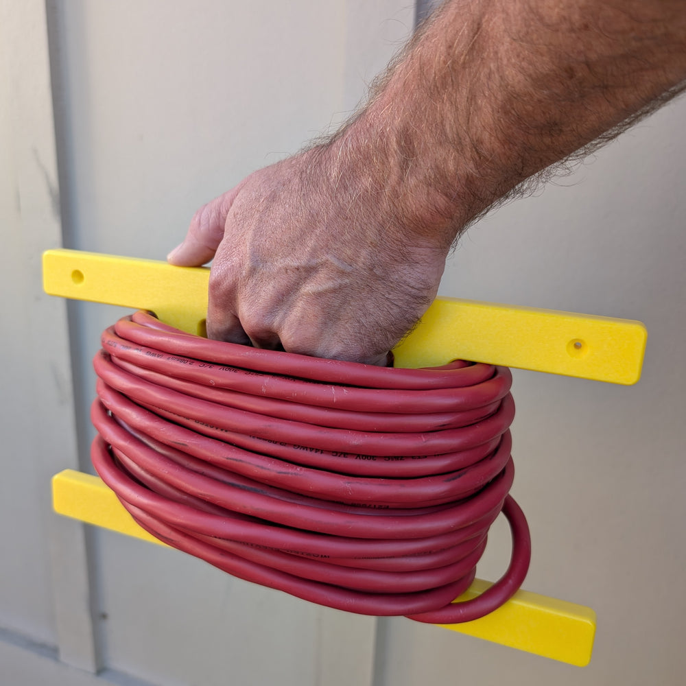 Heavy-Duty Yellow Extension Cord Reel – HDPE for 100 ft Cords | Cauff